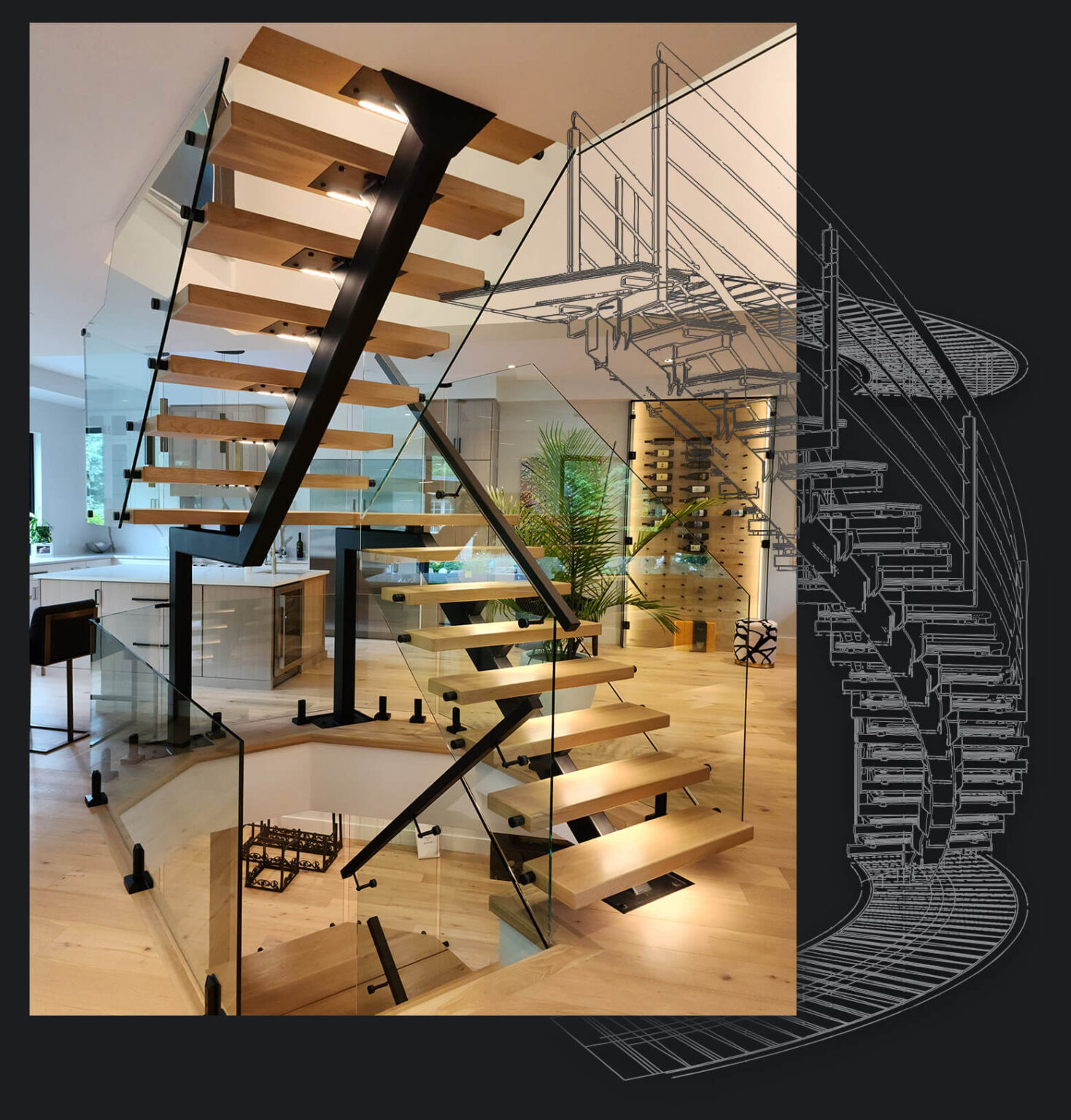 Mono stringer Stairs Toronto | Stairs 4 U